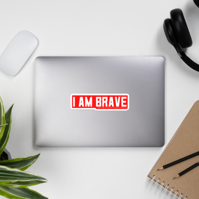 I AM BRAVE Sticker (Red)